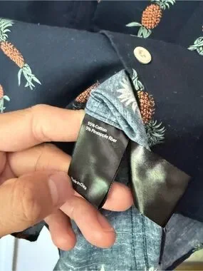 Wellen | Shirts | Wellen Navy Pineapple Fruit Tropical Hawaiian Print ...